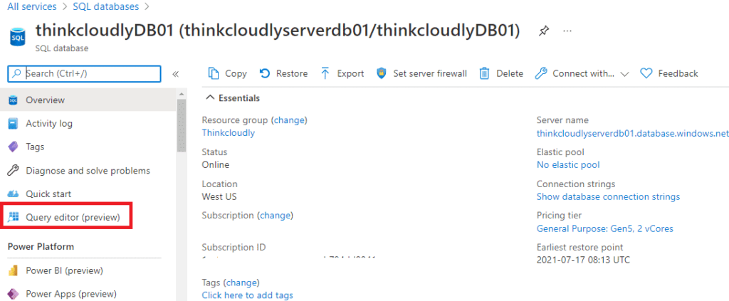 How To Create Azure Sql Database In 7 Easy Steps Thinkcloudly