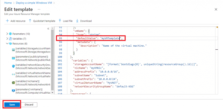 How To Create An Azure Vm Using An Arm Template Thinkcloudly