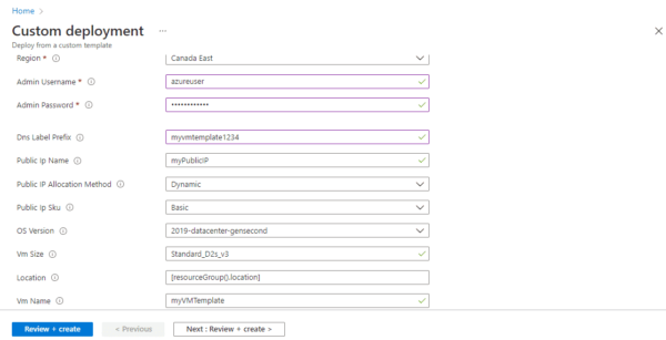 How To Create An Azure Vm Using An Arm Template Thinkcloudly